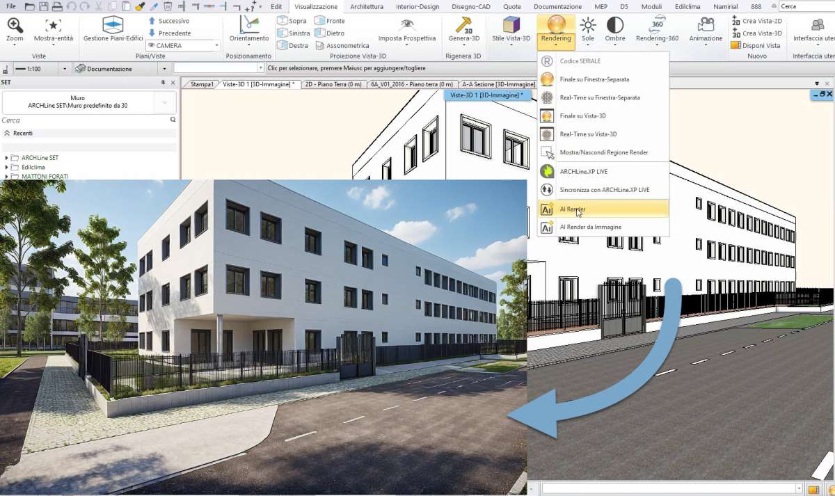 Rendering con Intelligenza Artificiale - Cadline Software